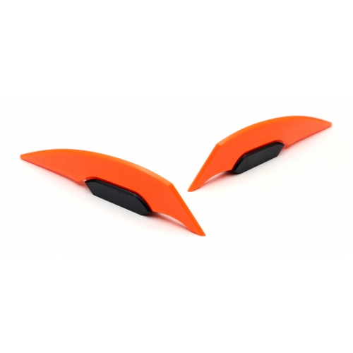 Xtremz Small Aero Fin Spoiler For Universal Bikes & Helmets - Orange Color