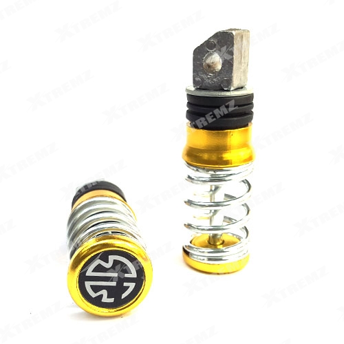 Xtremz Spring Footrest For Universal Bikes - Golden Color