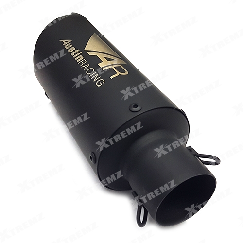 Austin AR Cut Exhaust For Universal Bikes - Black Color