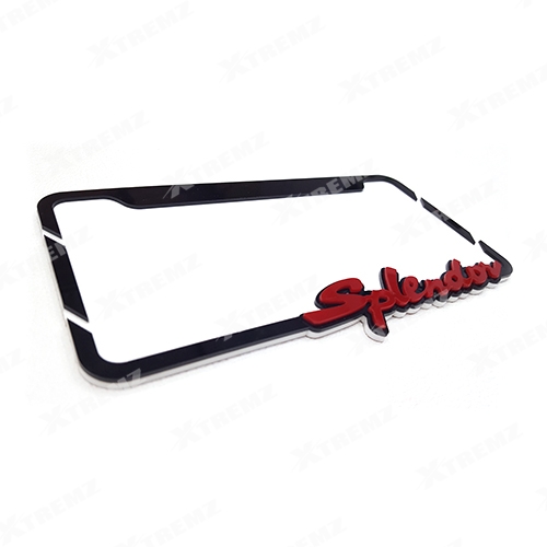 Splendor Front & Rear Number Plate Set - Red | Xtremz