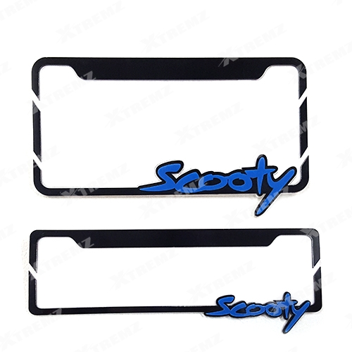 Scooty Front & Rear Number Plate Set - Blue | Xtremz