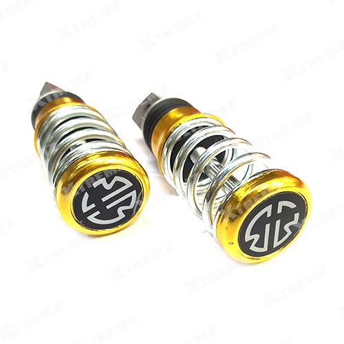 Xtremz Spring Footrest For Universal Bikes - Golden Color