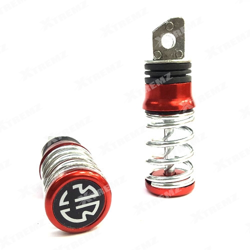 Xtremz Spring Footrest For Universal Bikes - Red Color