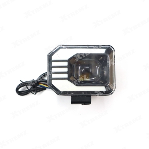 HJG Atom Fog Light With Blue & Yellow DRL For Universal Bikes & Cars ...