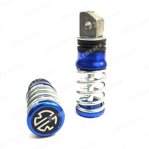 Xtremz Spring Footrest For Universal Bikes - Blue Color