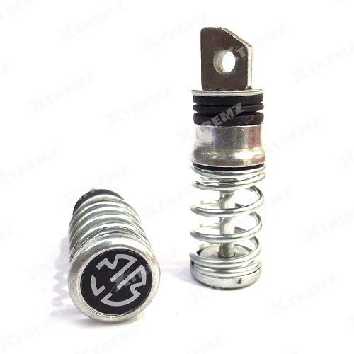 Xtremz Spring Footrest For Universal Bikes - Silver Color