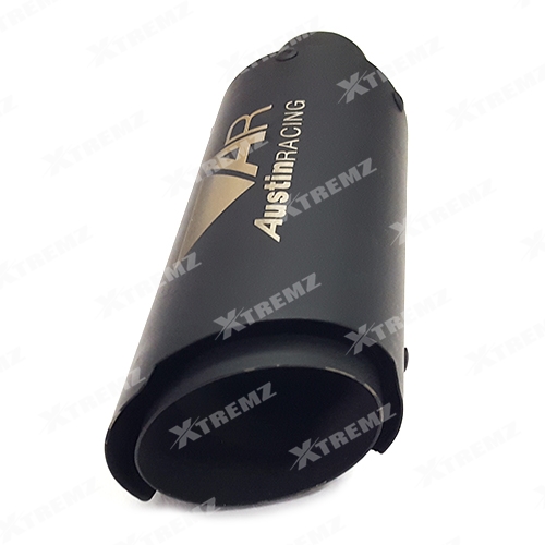 Austin AR Cut Exhaust For Universal Bikes - Black Color