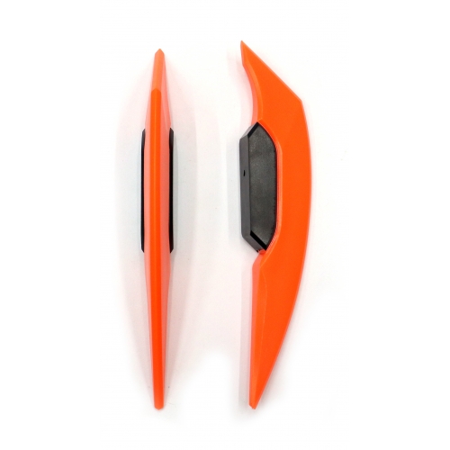 Xtremz Small Aero Fin Spoiler For Universal Bikes & Helmets - Orange Color