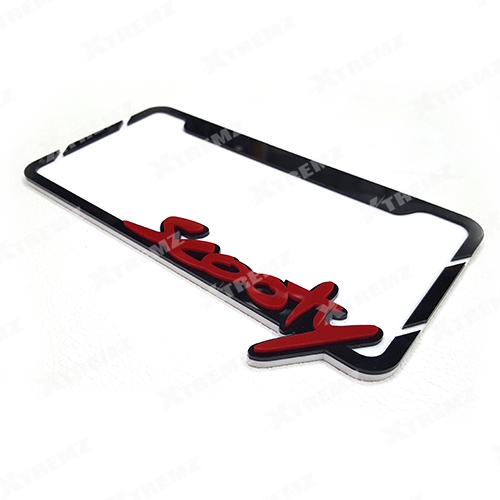 Scooty Acrylic Rear Number Plate - Red || Xtremz